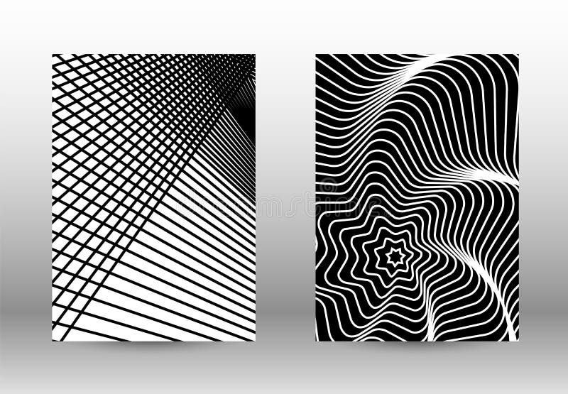 Set of Abstract Patterns with Distorted Lines. Stock Vector ...