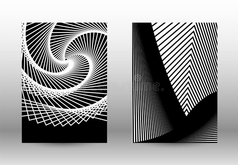 Set of Abstract Patterns with Distorted Lines. Stock Vector ...