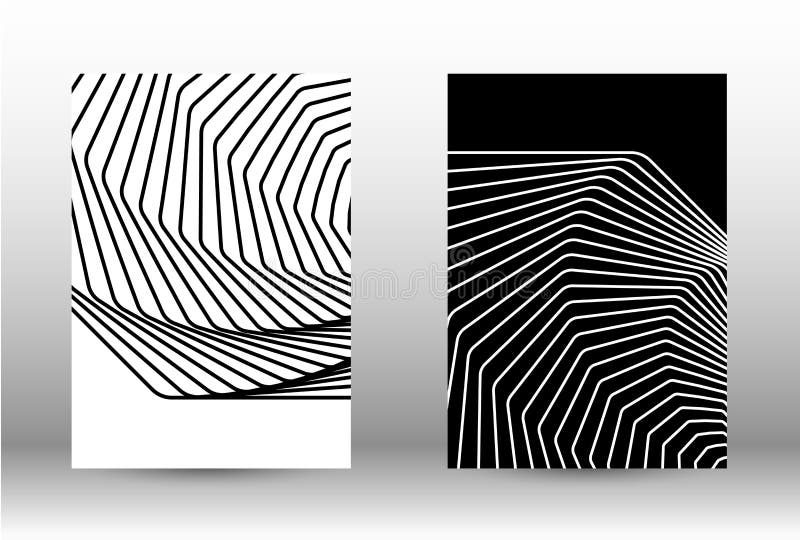 Set of Abstract Patterns with Distorted Lines. Stock Vector ...