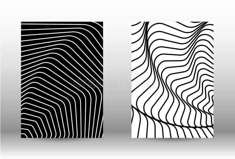 Set of Abstract Patterns with Distorted Lines. Stock Vector ...