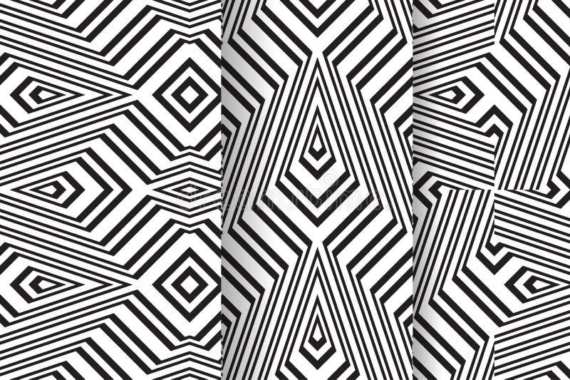 Set of 3 Abstract patterns stock vector. Illustration of abstract ...