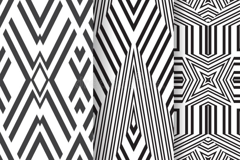 Set of 3 Abstract patterns stock vector. Illustration of print - 66152027