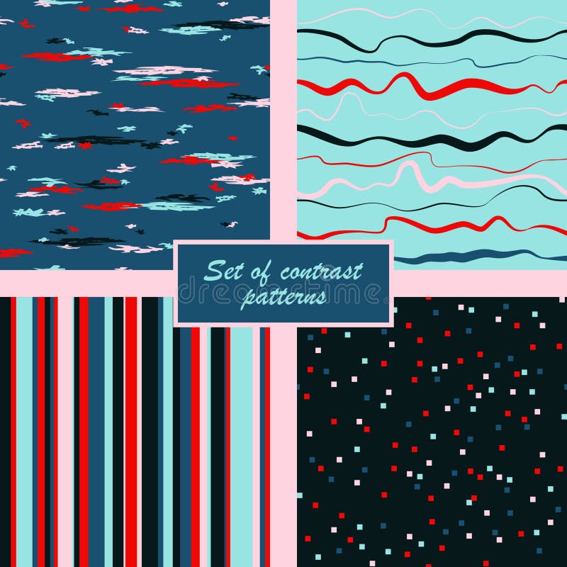 Set of Abstract Patterns. Vector Illustration Stock Vector ...