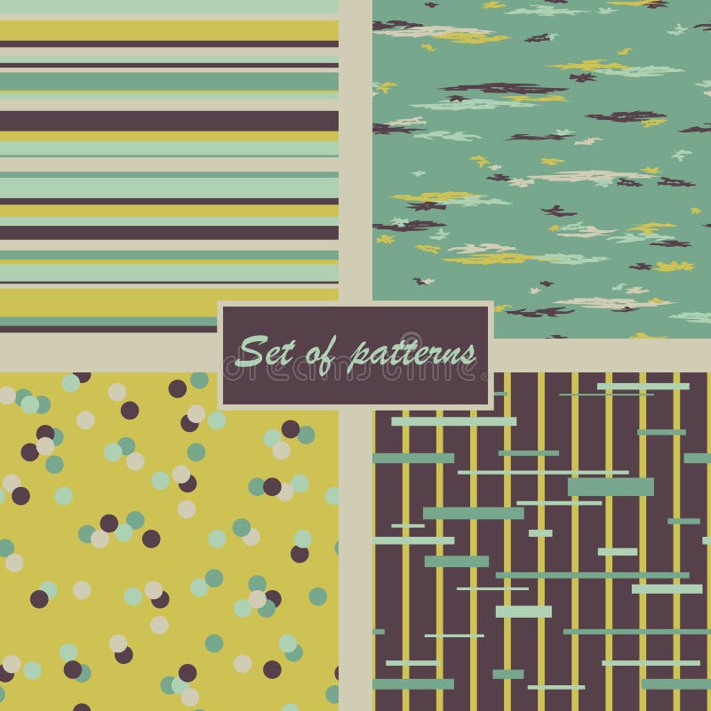 Set of Abstract Patterns. Vector Illustration Stock Vector ...