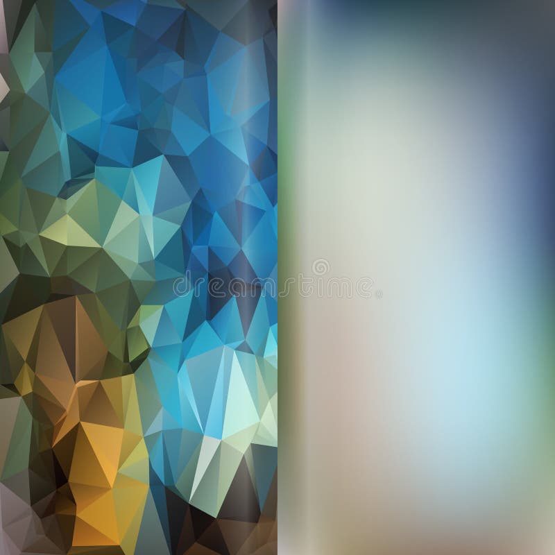 Set of Abstract Polygon Triangles and Blurred Smooth Vector Back Stock ...
