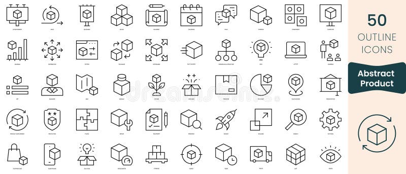 Set of Abstract Product Icons. Thin Linear Style Icons Pack Stock ...