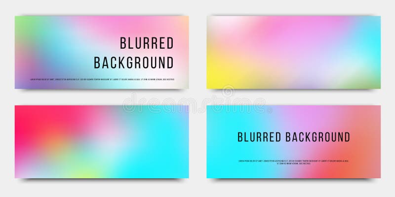 Set of Abstract Rectangular Horizontal Backgrounds for Banners Stock Vector - Illustration of ...