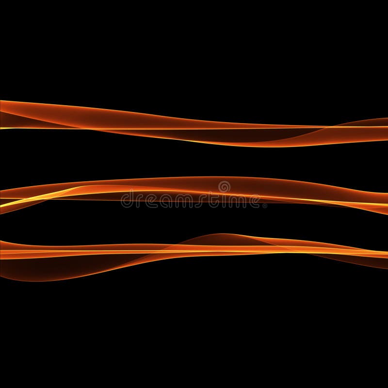 Set of Abstract Red Smoke Fire Brushes Over Black Background. Wavy ...