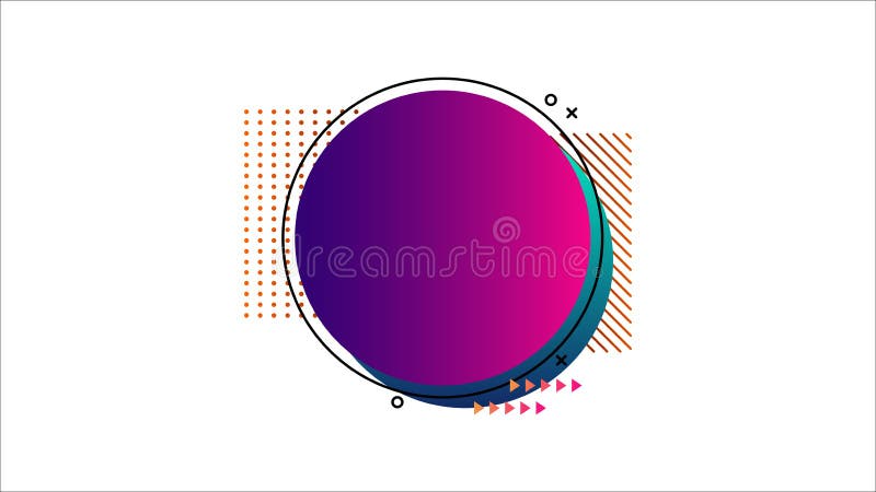 Set of Abstract Round Liquid Gradient Violet Shape. Fluid Banner Design ...