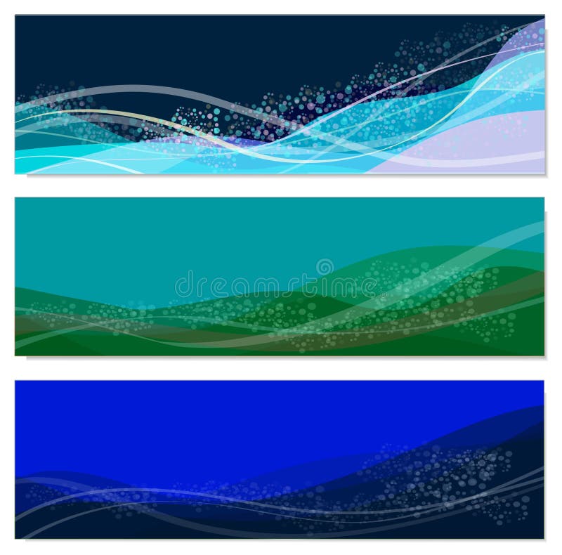 Set of Abstract Sea Backgrounds Stock Vector - Illustration of graphic ...