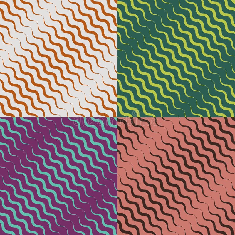 Set of Abstract Seamless Pattern Stock Vector - Illustration of ...