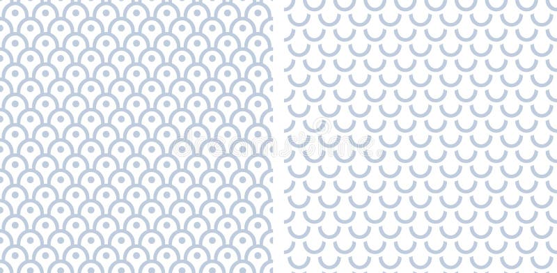 Fish Scale Seamless Textures Set. Stock Vector - Illustration of motif ...