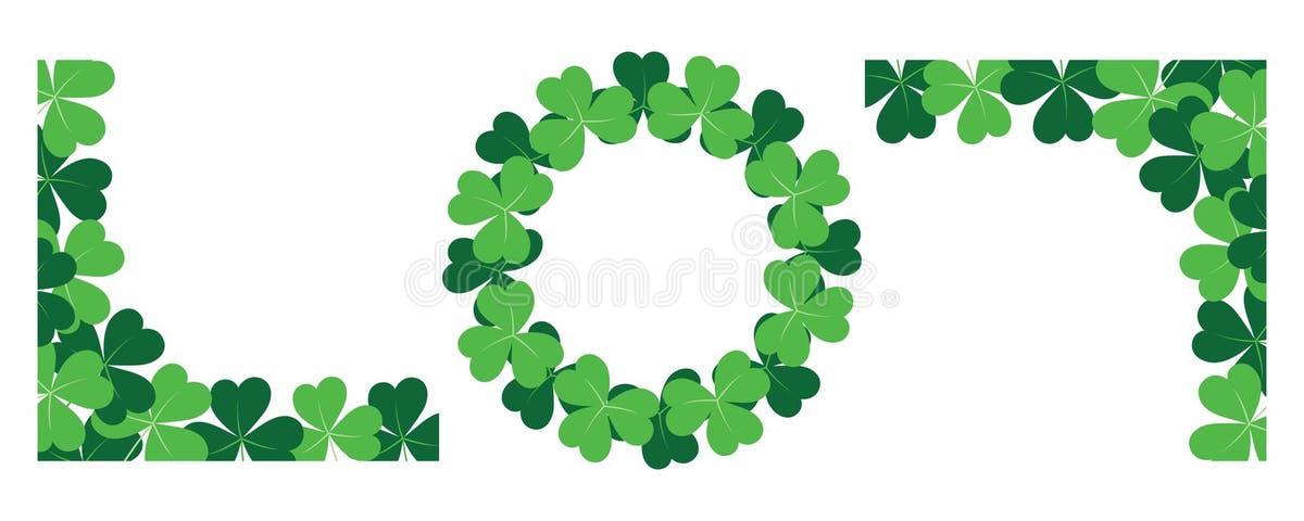 Shamrock Corner Border Stock Illustrations – 289 Shamrock Corner Border ...