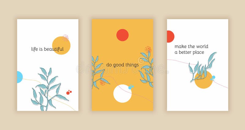 Set of Abstract Shape Backgrounds or Patterns. Creative Modern Graphic ...