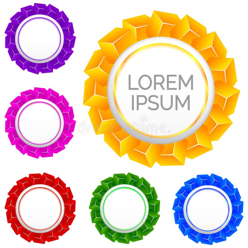 Set of Abstract Template. Circle Place for Text Stock Vector ...