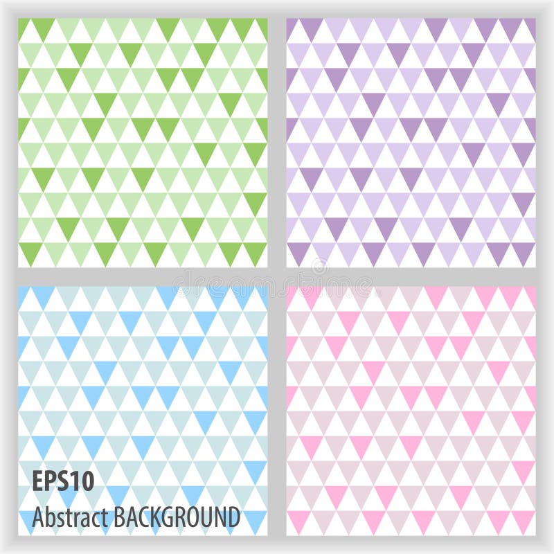 Set Abstract Triangles Backgrounds Stock Vector - Illustration of ...