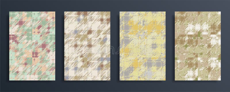 Set Abstract Vector Backgrounds. Grunge Texture Seamless Patterns Stock ...