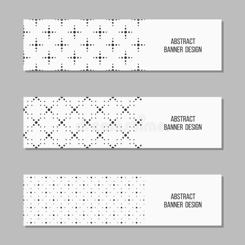 Set of 3 Abstract Vector Banner Templates. Banners with Geometric ...
