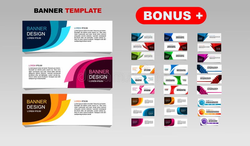 Set of Abstract Vector Banners Design. Stock Vector - Illustration of ...