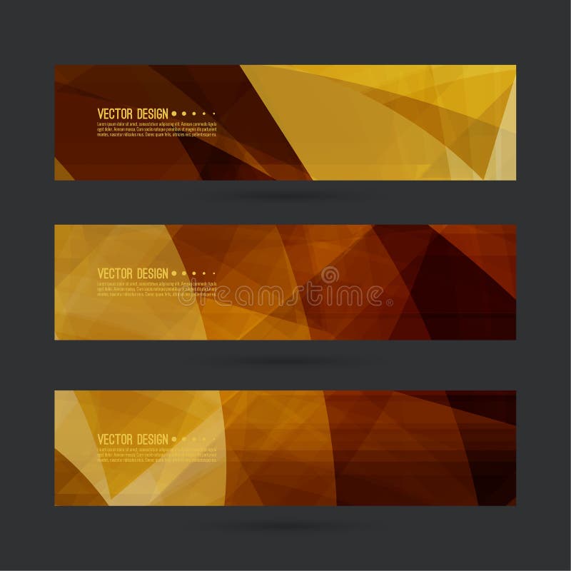 Set of Abstract Vector Banners Stock Vector - Illustration of headline ...