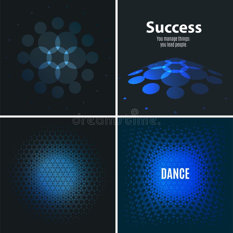 Set of Abstract Vector Blue Design Rounds Stock Vector - Illustration ...
