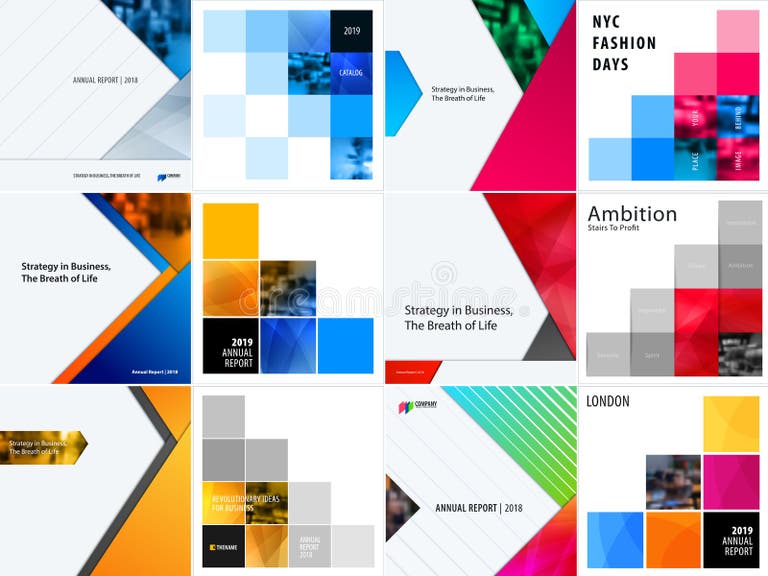 Set of Abstract Vector Design for Graphic Template. Creative Modern ...