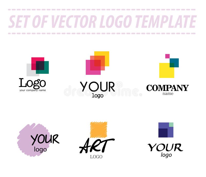 Set of Abstract Vector Logo Templates Stock Vector - Illustration of ...