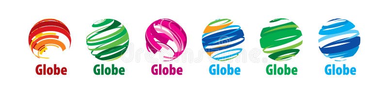 A Set of Abstract Vector Logos of the Global Network Stock Vector ...