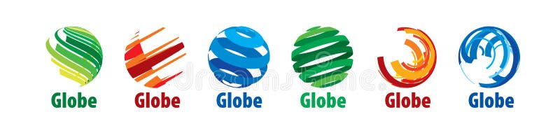 A Set of Abstract Vector Logos of the Global Network Stock Vector ...