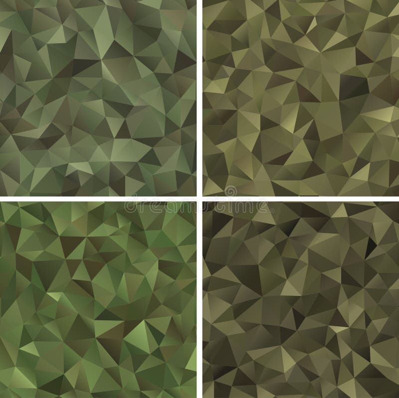 Set of Abstract Vector Military Camouflage Backgrounds Stock Vector ...