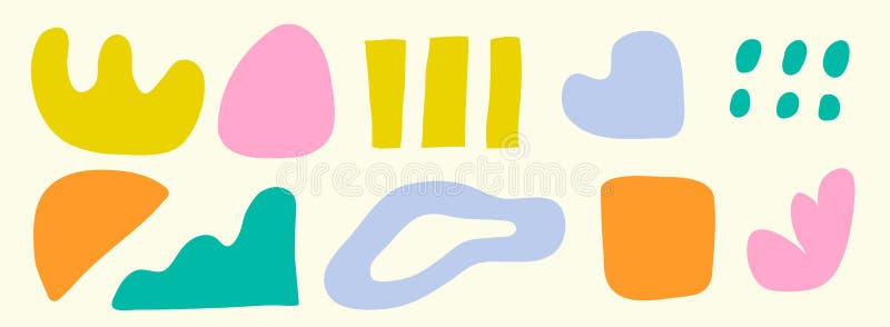 Set of Abstract Vector Organic Shapes. Childish Design Elements. Vary ...