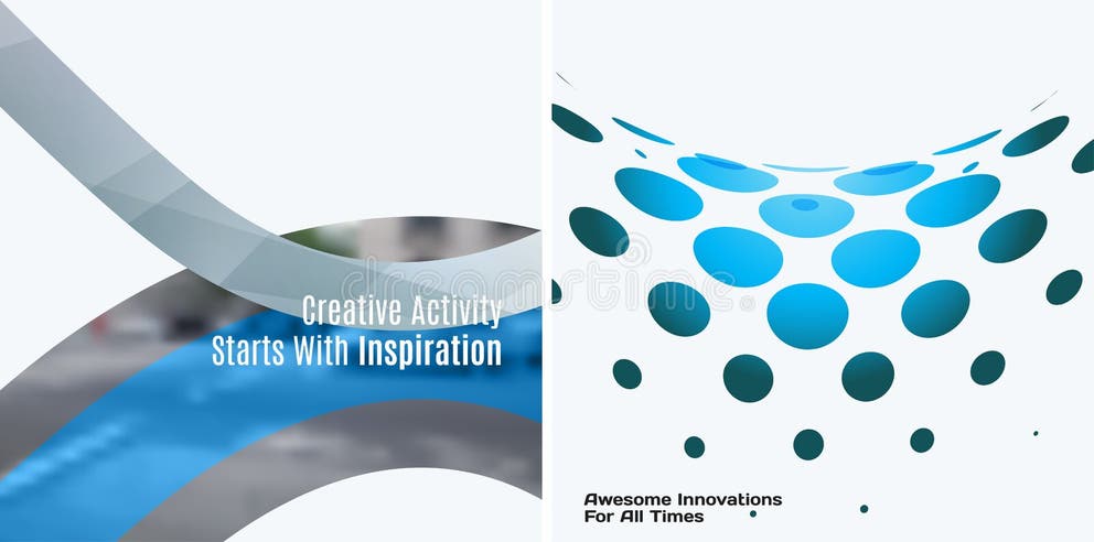 Set of Abstract Vector Rounded Design Elements Stock Vector ...