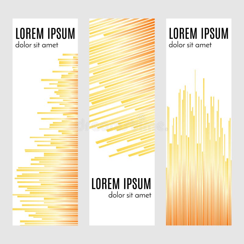 Set of Abstract Vertical Header Banners with Curved Lines Stock Vector ...