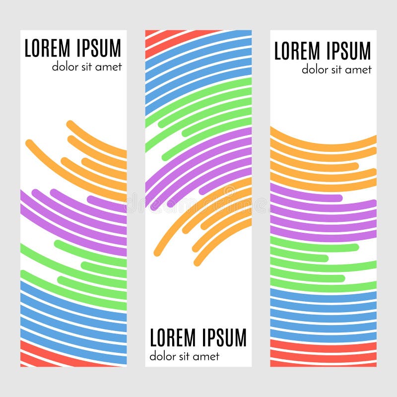 Set of Abstract Vertical Header Banners Stock Vector - Illustration of ...