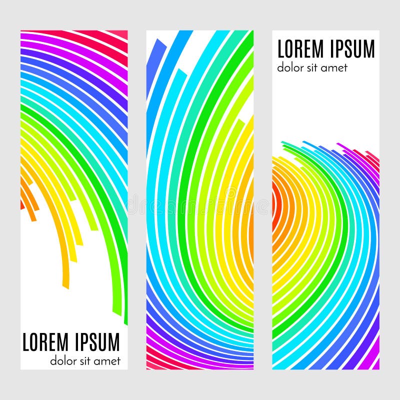 Set of Abstract Vertical Header Banners Stock Vector - Illustration of ...