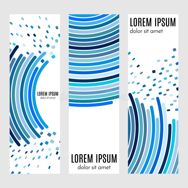 Set of Abstract Vertical Header Banners Stock Vector - Illustration of ...