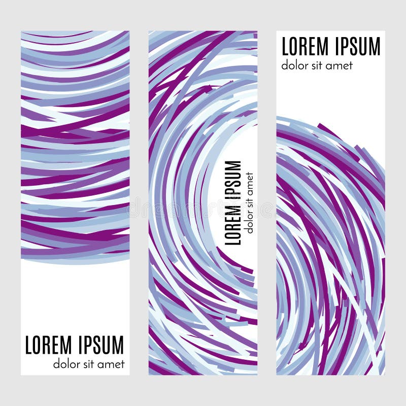 Set of Abstract Vertical Header Banners Stock Vector - Illustration of ...