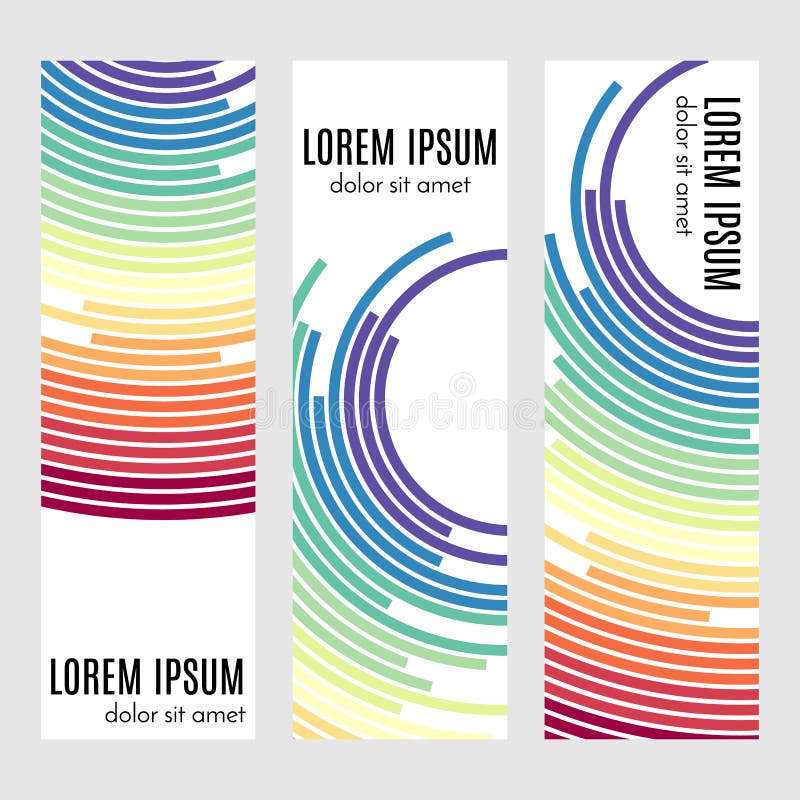 Set of Abstract Vertical Header Banners Stock Vector - Illustration of ...