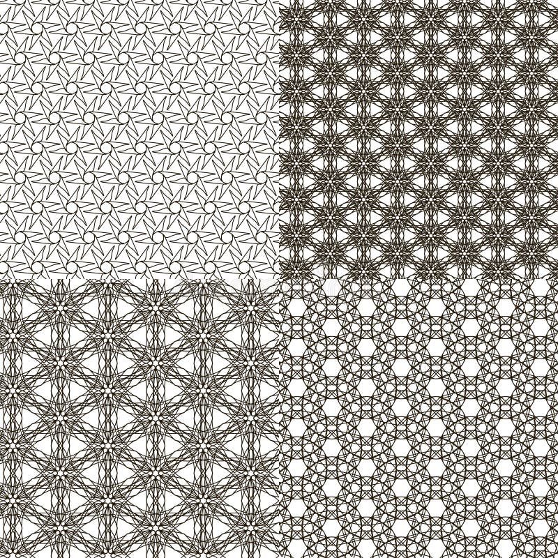 Set Abstract Vintage Geometric Wallpaper Pattern Stock Vector ...