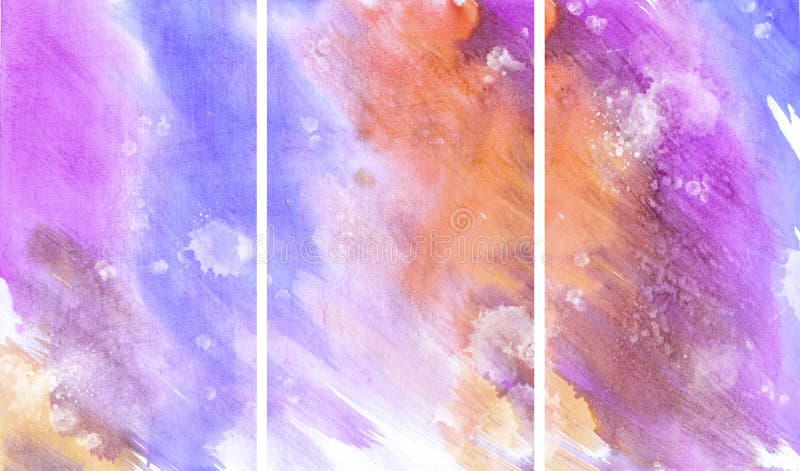 Set of Abstract Watercolor Dynamic Vertical Backgrounds Complementing ...
