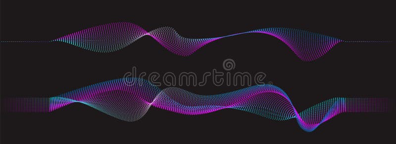 Set of Abstract Wave Grid Shapes Background Stock Vector - Illustration ...