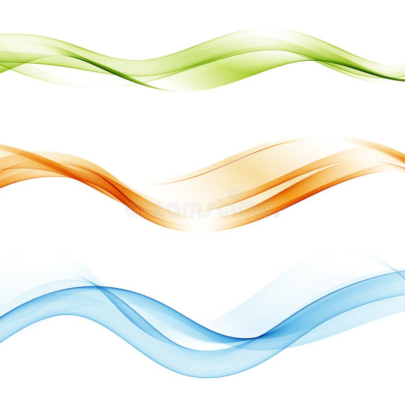 Set Abstract Wave Transparent Wave Border Abstract Stock Vector ...
