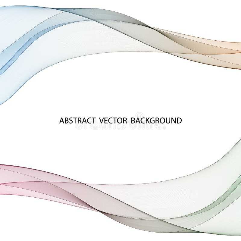 Set of Abstract Waves. Vector Graphics. Layout for Advertising ...
