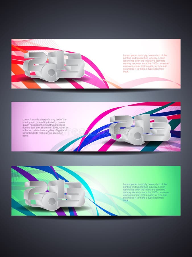 Set of Abstract Web Header/banner Designs for 2013 Stock Vector ...