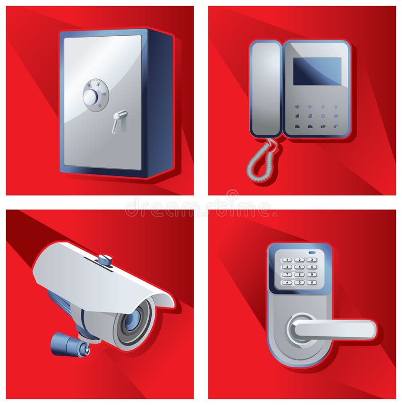 A Set of Access Control Objects. Vector Stock Vector - Illustration of ...