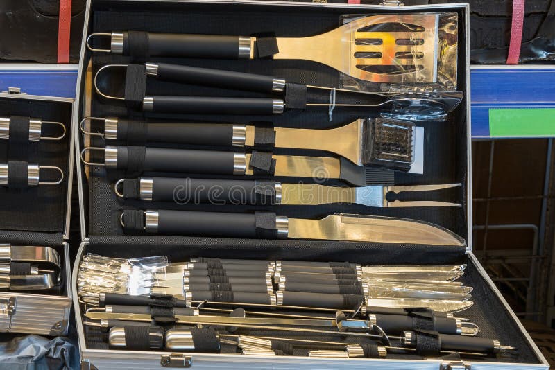 Set of Accessories for Cooking on the Grill. Kitchenware for Food ...