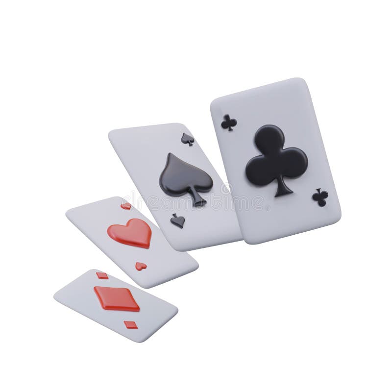 Set of Aces of Different Suits. Flying Color Playing Cards Stock Vector ...