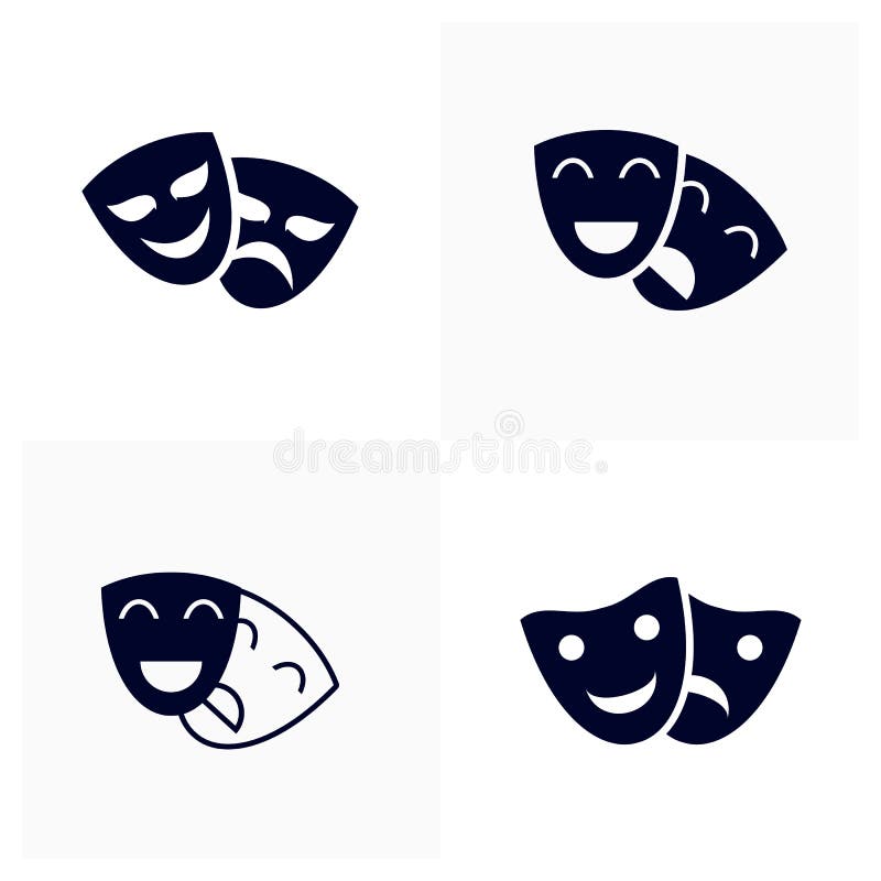 Set of Acting for Movie Icon Logo Vector Template, Creative Movie Logo ...