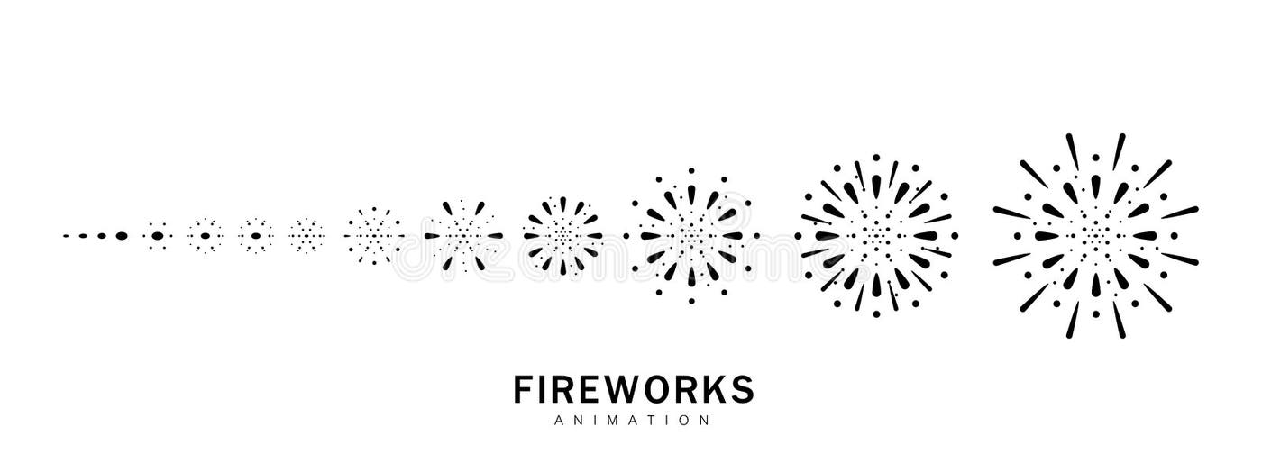 Simple Fireworks Animation Stock Illustrations – 72 Simple Fireworks ...