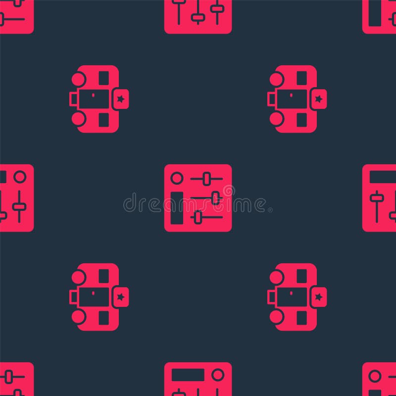 Set Actor Trailer and Sound Mixer Controller on Seamless Pattern ...